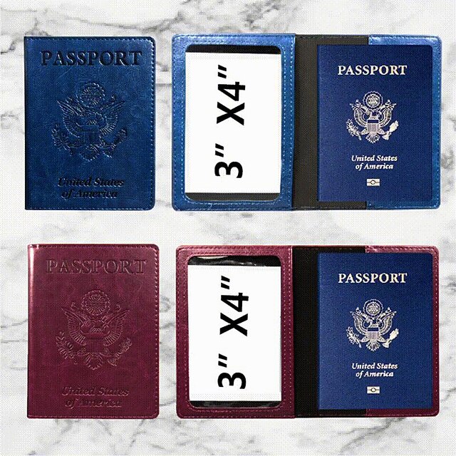 1Pc Passport Holder Travel Bag Passport And Vaccine Card Holder Combo ...