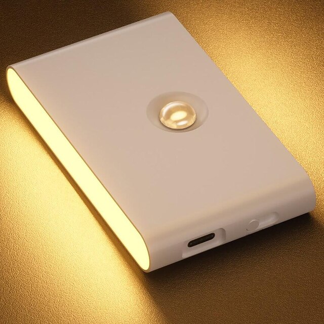 LED Night Lights Motion Sensor USB Rechargeable Linkage Induction ...