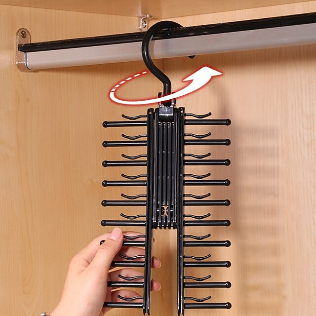 Adjustable Tie Storage Rack 360 Degree Rotating Household Tie Shelf ...