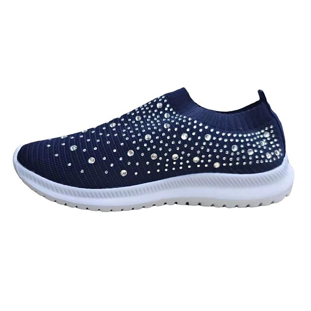 Women's Rainbow Slip-On Sneakers – Colorful Knit Athletic Shoes with ...