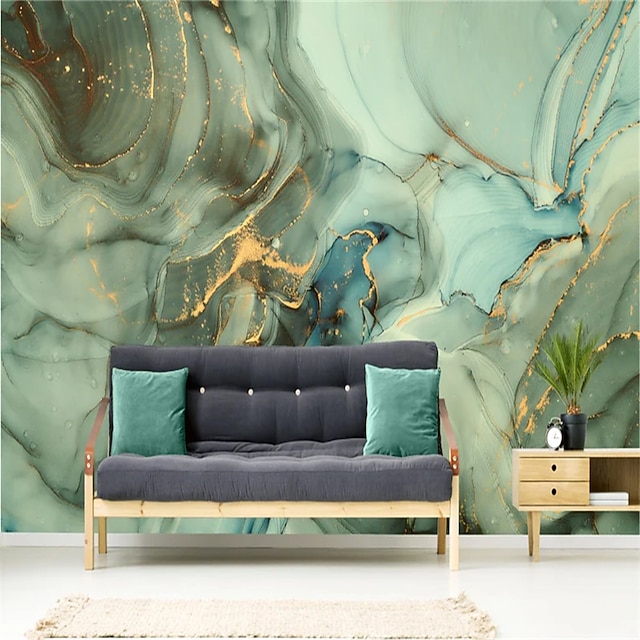 cool wallpapers muurschildering abstract marmer groen wandbekleding ...