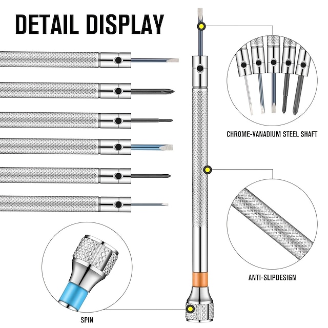 13pcs Micro Precision Watch Screwdriver Jeweler Watch Screwdriver Set 0 ...