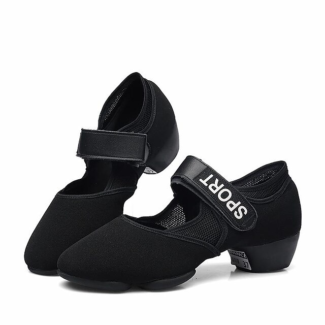 Women's Black Jazz Dance Shoes – Breathable Mesh Split Sole Sneakers ...