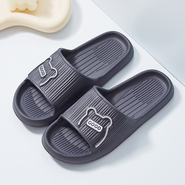 Women's Platform Cloud Slippers Solid Color Open Toe Non-slip Slides ...