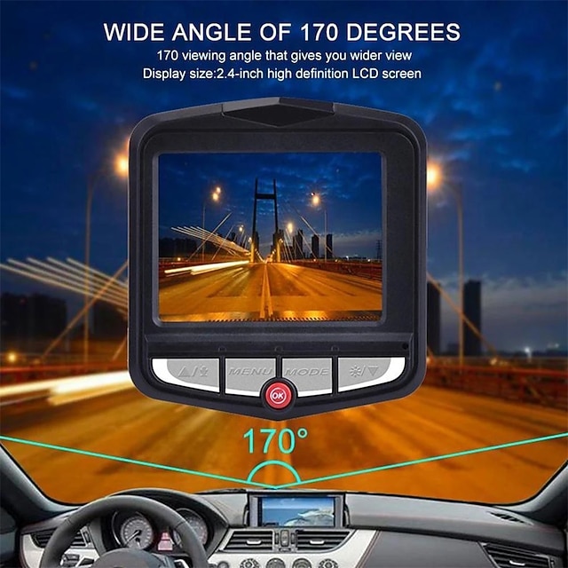 1080p New Design / Full HD Car DVR 150 Degree Wide Angle 2.4 inch IPS ...