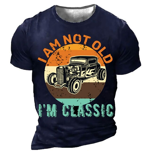 Men's T-Shirt, Funny 'I'm Not Old I'm A Classic Since 1977' Graphic ...