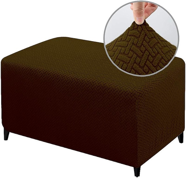 Stretch Ottoman Cover Square Ottoman Slipcovers Rectangular Foldable ...