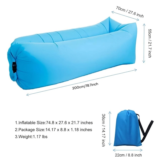 Inflatable Lounger, Portable,Waterproof For Backyard Lakeside Beach ...