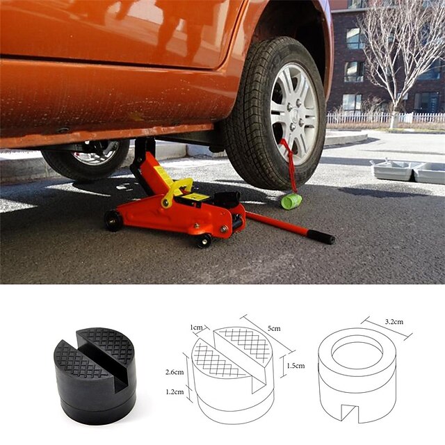 Floor Slotted Car Rubber Jack Pad Frame Protector Adapter Jacking Tool ...