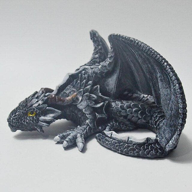 Big Squatting Dragon Sculpture, Resin Gothic Dragon Statue, Handicraft ...