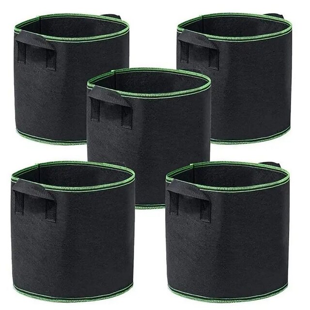 5-Pack Plant Grow Bags3/5/7/10Gallons Plant Fabric Pots Garden ...