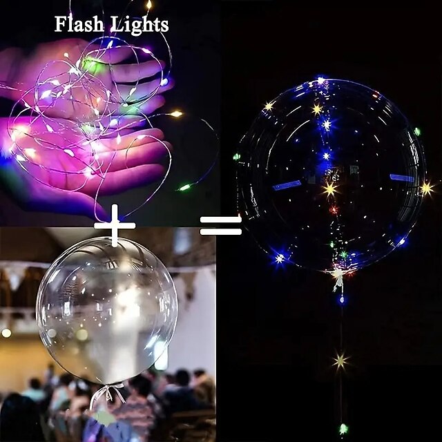 10PCS LED Light up Balloon LED String Lights 16” Colorful Luminous Prom ...