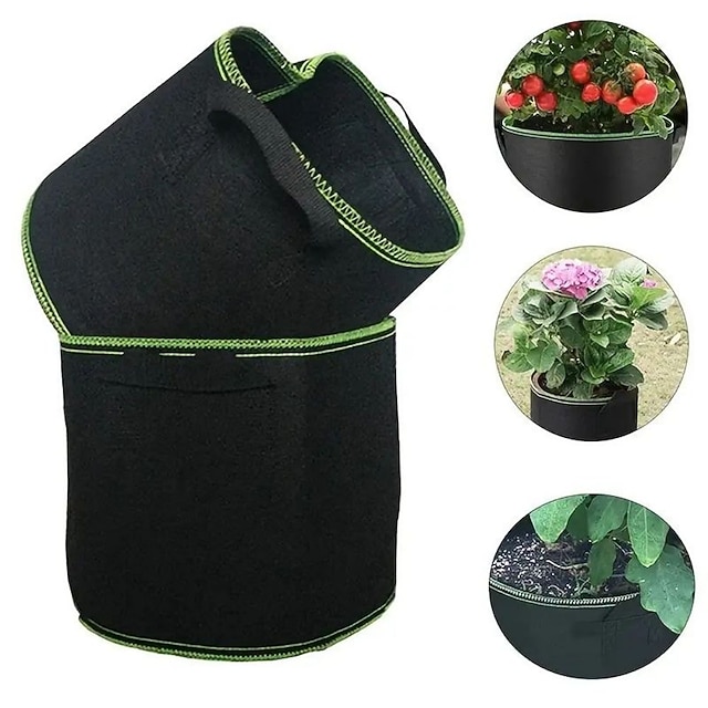 5-Pack Plant Grow Bags3/5/7/10Gallons Plant Fabric Pots Garden ...
