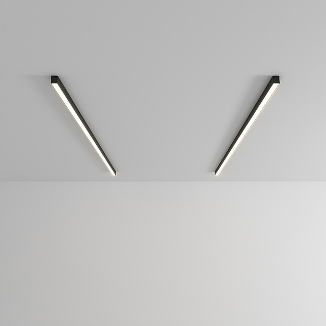 LED Ceiling Light 60cm 80cm Line Design Acrylic Metal Ceiling Lights ...