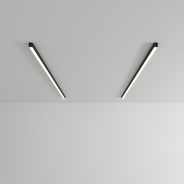 LED Ceiling Light 60cm 80cm Line Design Acrylic Metal Ceiling Lights ...