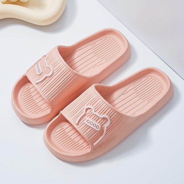 Women's Platform Cloud Slippers Solid Color Open Toe Non-slip Slides ...