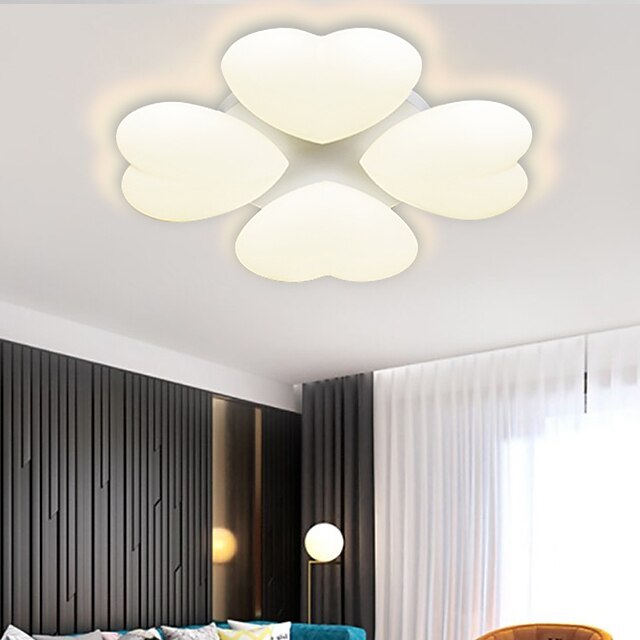 LED Ceilling Light Heart Design Flush Mount Ceiling Light 40cm Acrylic ...