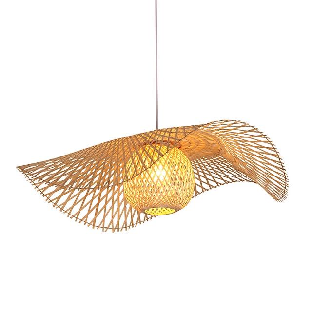 Bamboo Weaving Ceiling Chandelier Retro Idyllic Style E26/E27 ...