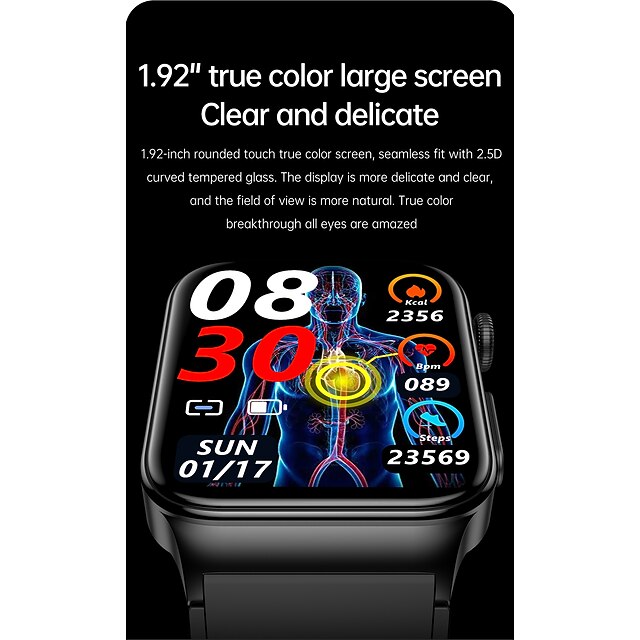 Cardica Blood Glucose Smart Watch ECG Monitoring Blood Pressure Body ...