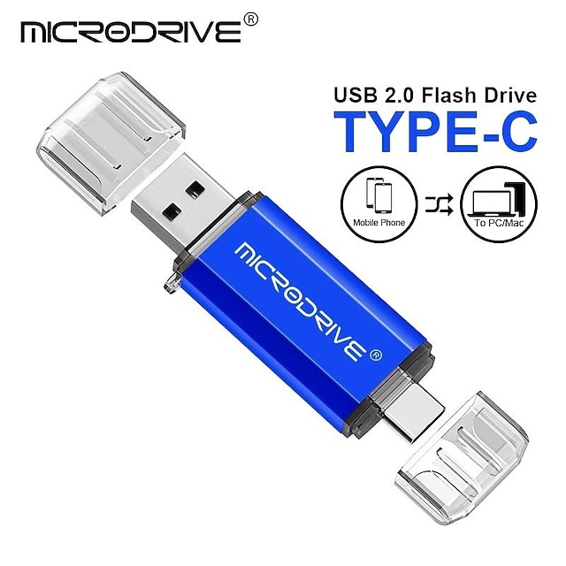 Microdrive 32GB 64GB 128GB USB Flash Drive OTG Type-C High Speed Laptop ...