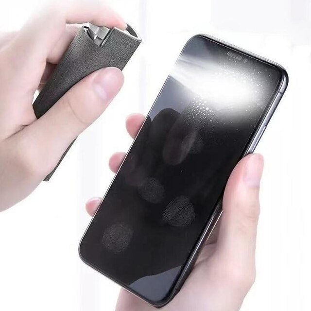 1pc 2in1 Microfiber Screen Cleaner Spray Bottle Set Mobile Phone Pad ...