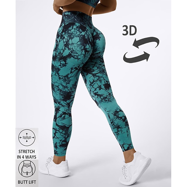 Womens Yoga Leggings Scrunch Butt Seamless Ruched Butt Lifting Tummy