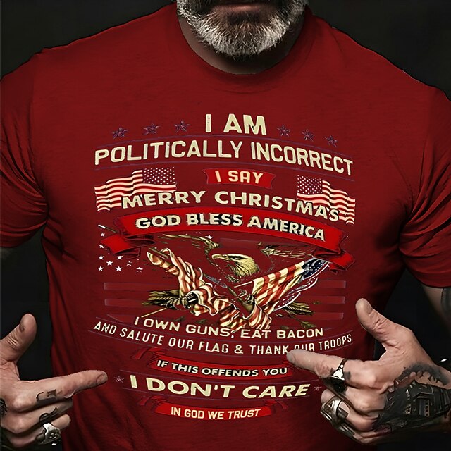 Graphic Prints Eagle National Flag Red Blue Green T shirt Tee Graphic ...