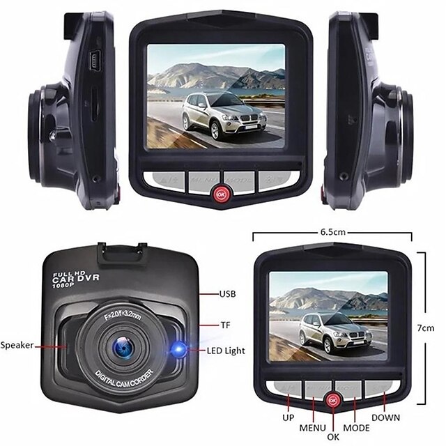 1080p New Design / Full HD Car DVR 150 Degree Wide Angle 2.4 inch IPS ...