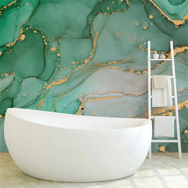 cool wallpapers muurschildering abstract marmer groen wandbekleding ...