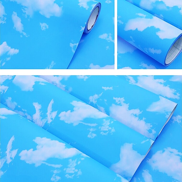 Cool Wallpapers Blue Wallpaper Wall Mural Self adhesive PVC waterproof ...