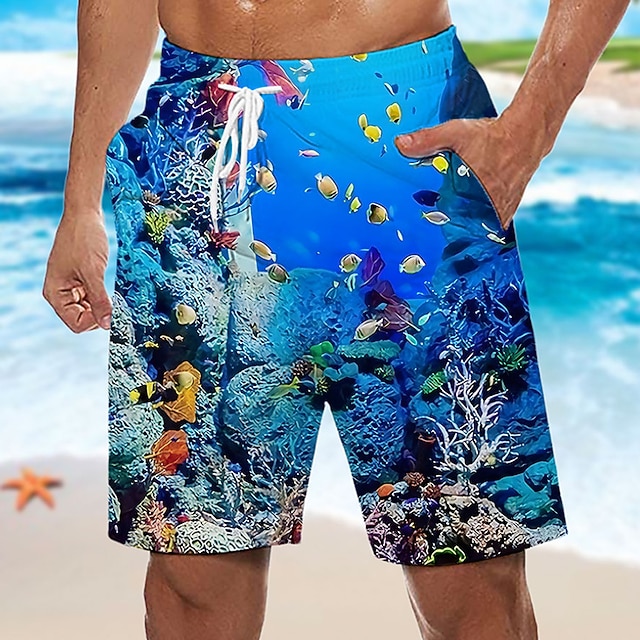 Herren Boardshorts Badeshorts Badehose Schwimmshorts Bademode Kordelzug ...