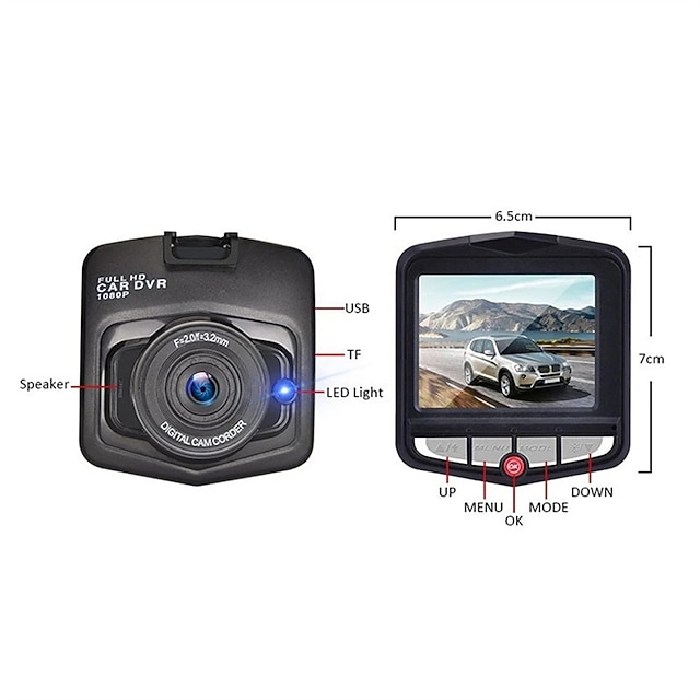 1080p New Design / Full HD Car DVR 150 Degree Wide Angle 2.4 inch IPS ...