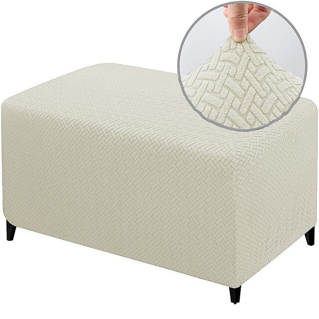 Stretch Ottoman Cover Square Ottoman Slipcovers Rectangular Foldable ...