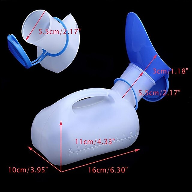 Portable Urinal Potty Bottle With Lid For Cars, Emergency, Travel ...