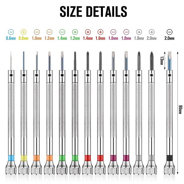 13pcs Micro Precision Watch Screwdriver Jeweler Watch Screwdriver Set 0 ...