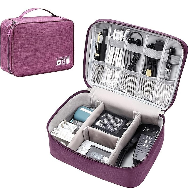 Electronics Organizer, Travel Universal Cable Organizer Bag, Waterproof ...