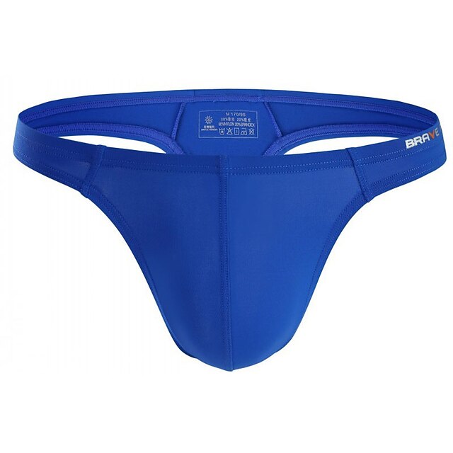 Men's Swimwear Swim Briefs Swim Thong Elastic Waist Plain Breathable ...