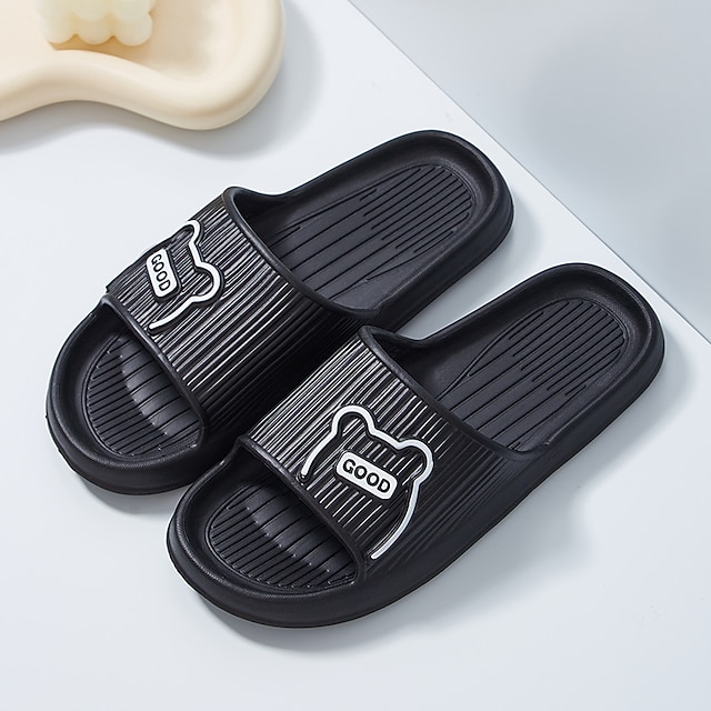 Women's Platform Cloud Slippers Solid Color Open Toe Non-slip Slides ...