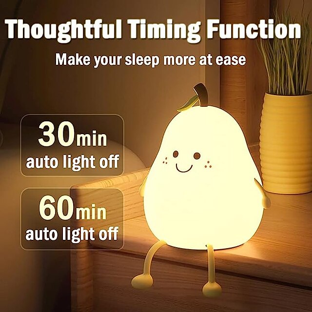 Cute Sleeping Silicone Night Light Gift Bedroom Sleeping Bedside Tap ...