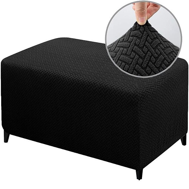 Stretch Ottoman Cover Square Ottoman Slipcovers Rectangular Foldable ...