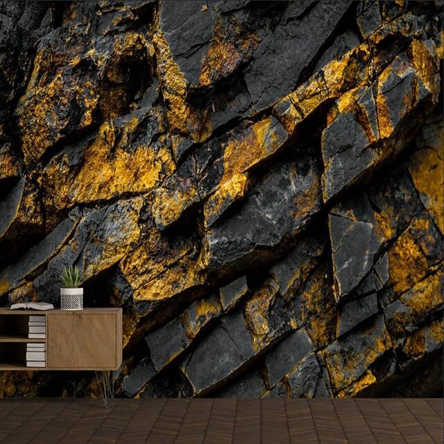 Cool Wallpapers 3D Black Wallpaper Wall Mural Brick Wall Covering ...