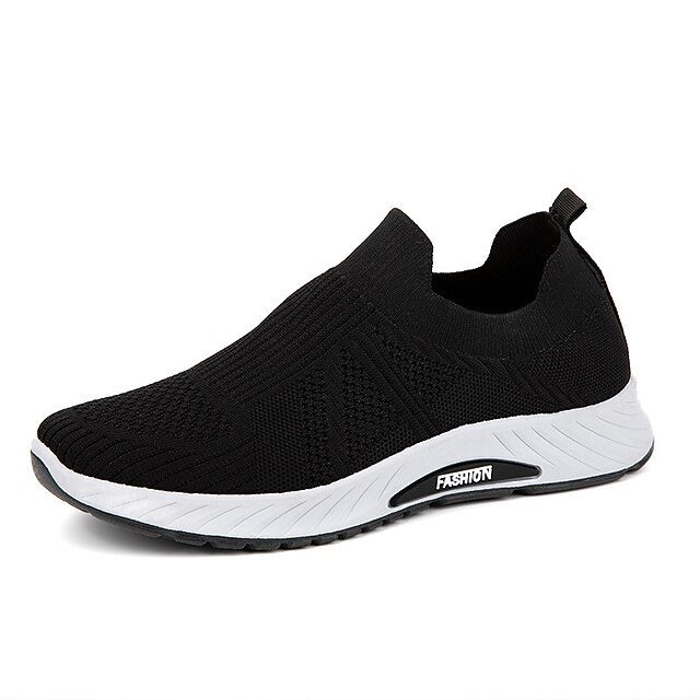 Men's Sneakers Slip On Running Shoes Non-slip Cushioning Breathable ...