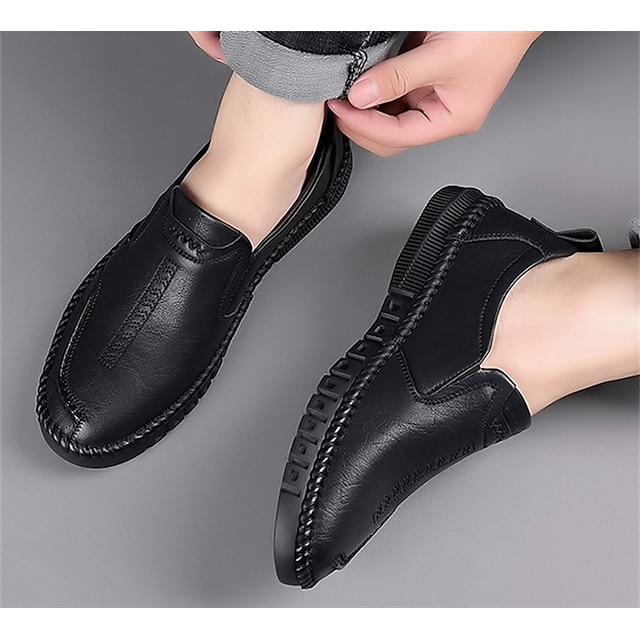 Men's Loafers & Slip-Ons Comfort Shoes Hand Stitching Casual Outdoor ...