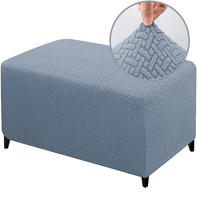 Stretch Ottoman Cover Square Ottoman Slipcovers Rectangular Foldable ...