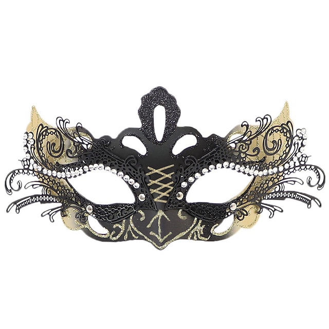 Masquerade Masks Metal Venetian Mardi Gras Party Evening Prom Costume ...