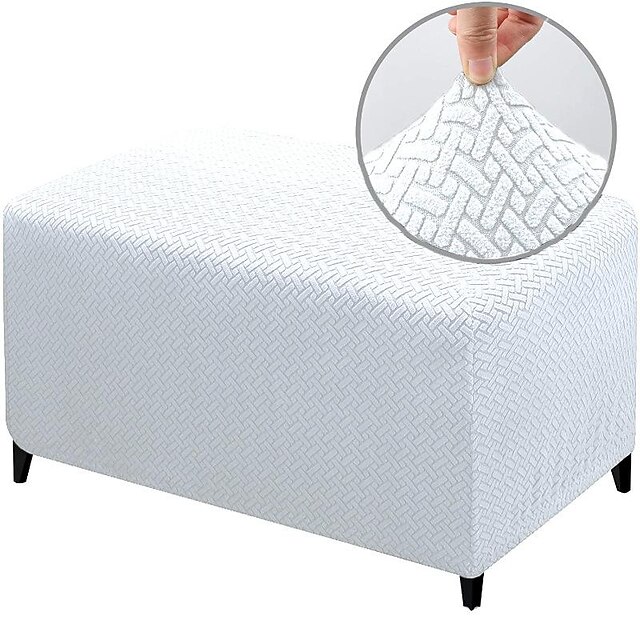 Stretch Ottoman Cover Square Ottoman Slipcovers Rectangular Foldable ...