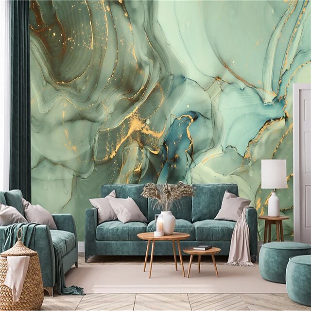cool wallpapers muurschildering abstract marmer groen wandbekleding ...