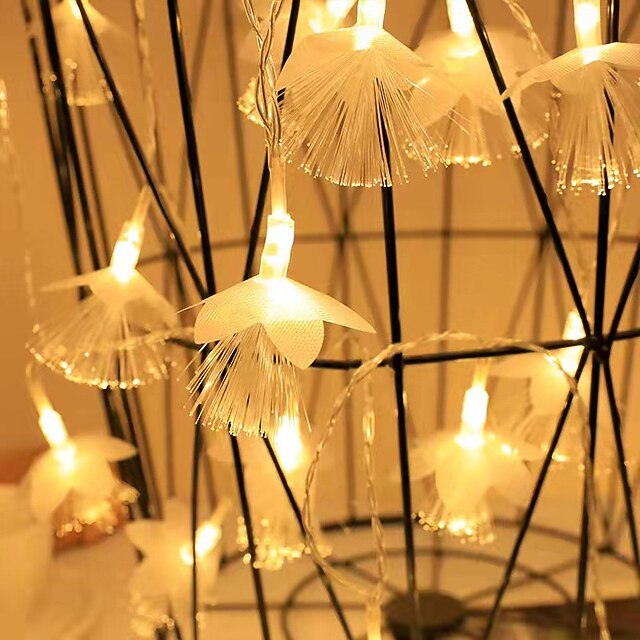 Elegant Wedding Party Reception Flower LED Fiber Optic String Lights ...