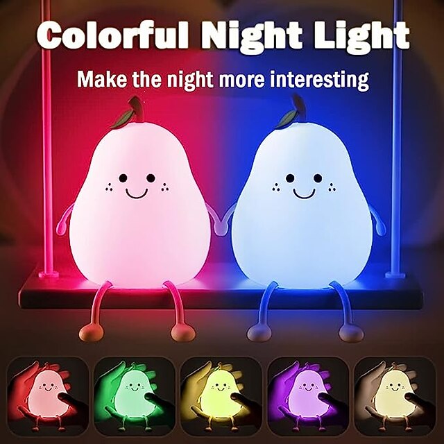 Cute Sleeping Silicone Night Light Gift Bedroom Sleeping Bedside Tap ...
