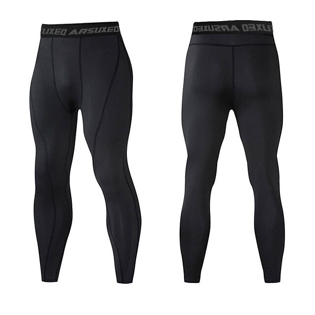 Arsuxeo Men's Compression Pants Running Tights Leggings Base Layer ...